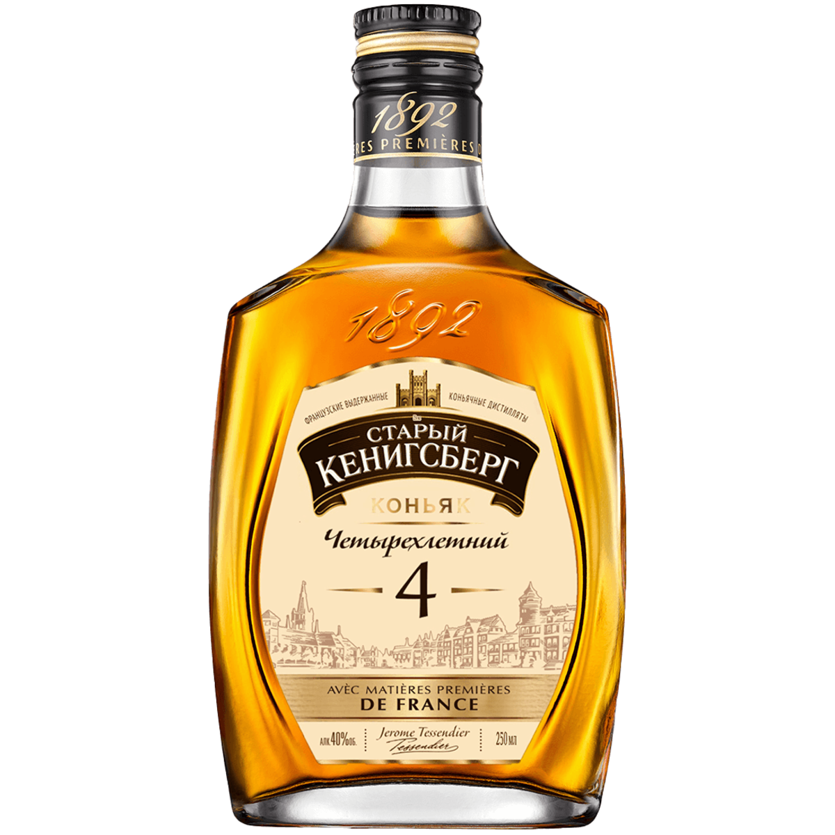 Коньяк Старый Кенигсберг 4 года 0,25 л
