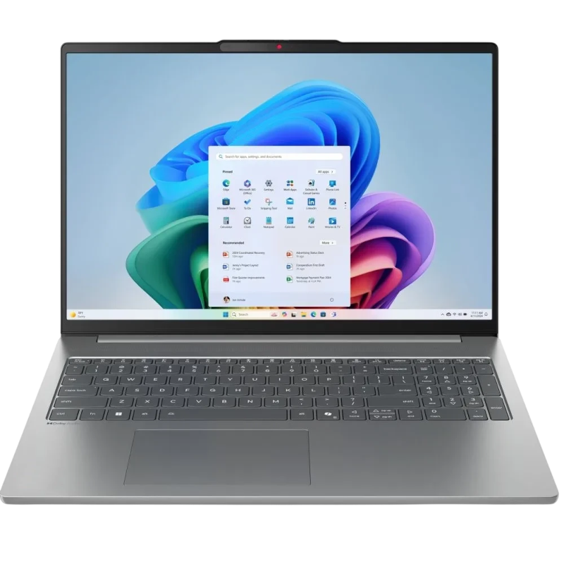 Ноутбук Lenovo IdeaPad Slim 5 16AHP10 16"(2880x1800 OLED)/AMD Ryzen 7 8845HS(3.8Ghz)/16384Mb/512PCISSDGb/noDVD/Int: AMD Radeon 780M/Cam/BT/WiFi/80WHr/war 1y/1.76kg/luna grey/noOS + 100W, RU kbd