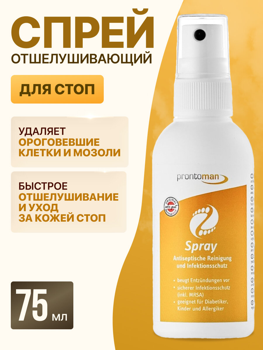 ProntoMan Spray 75 мл/размягчающий спрей для ног / Пронтоман