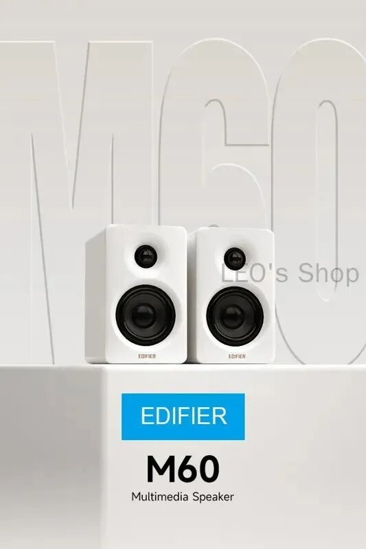 Компьютерные колонки EDIFIER M60 White 60Вт с держателем, 2.1-канальный звук
