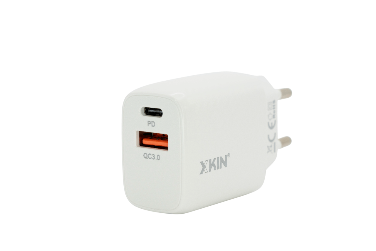 Блок питания с функцией быстрой зарядки для iPhone/iPad/Android, XKIN XK-HC128, 38Вт, разъем TYPE-C и USB