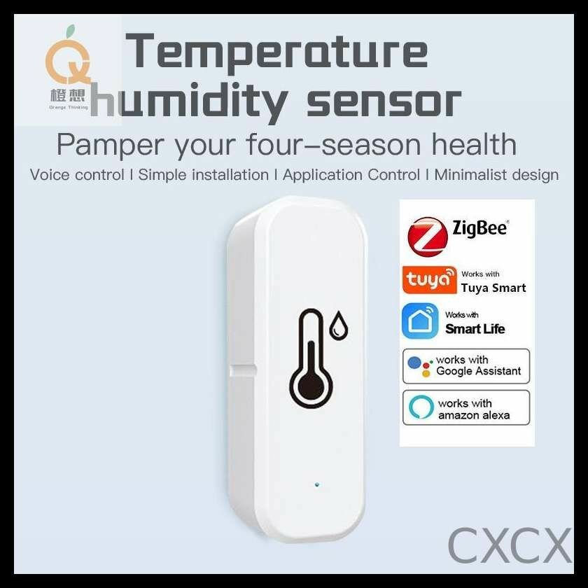 Интеллектуальный датчик температуры и влажности Tuya Zigbee с функцией сигнализации о высокой и низкой температуре