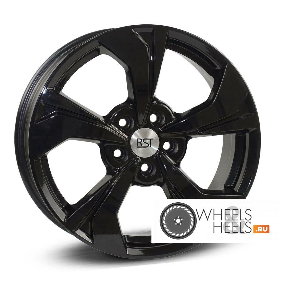 Диск автомобильный литой RST R217 17x7 5x114.3 et40 dia66.1 Черный глянцевый
