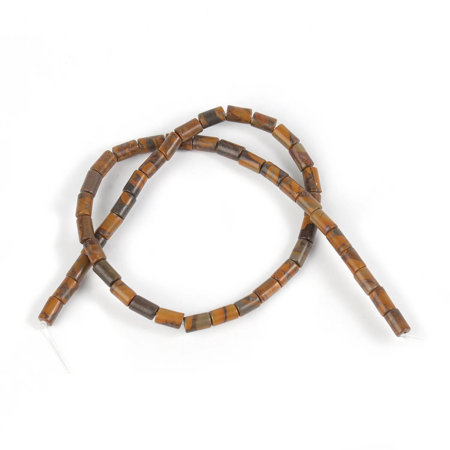 Бусины из натурального опала и красной яшмы JILKOL 8x5 мм Коричневый, Peterite