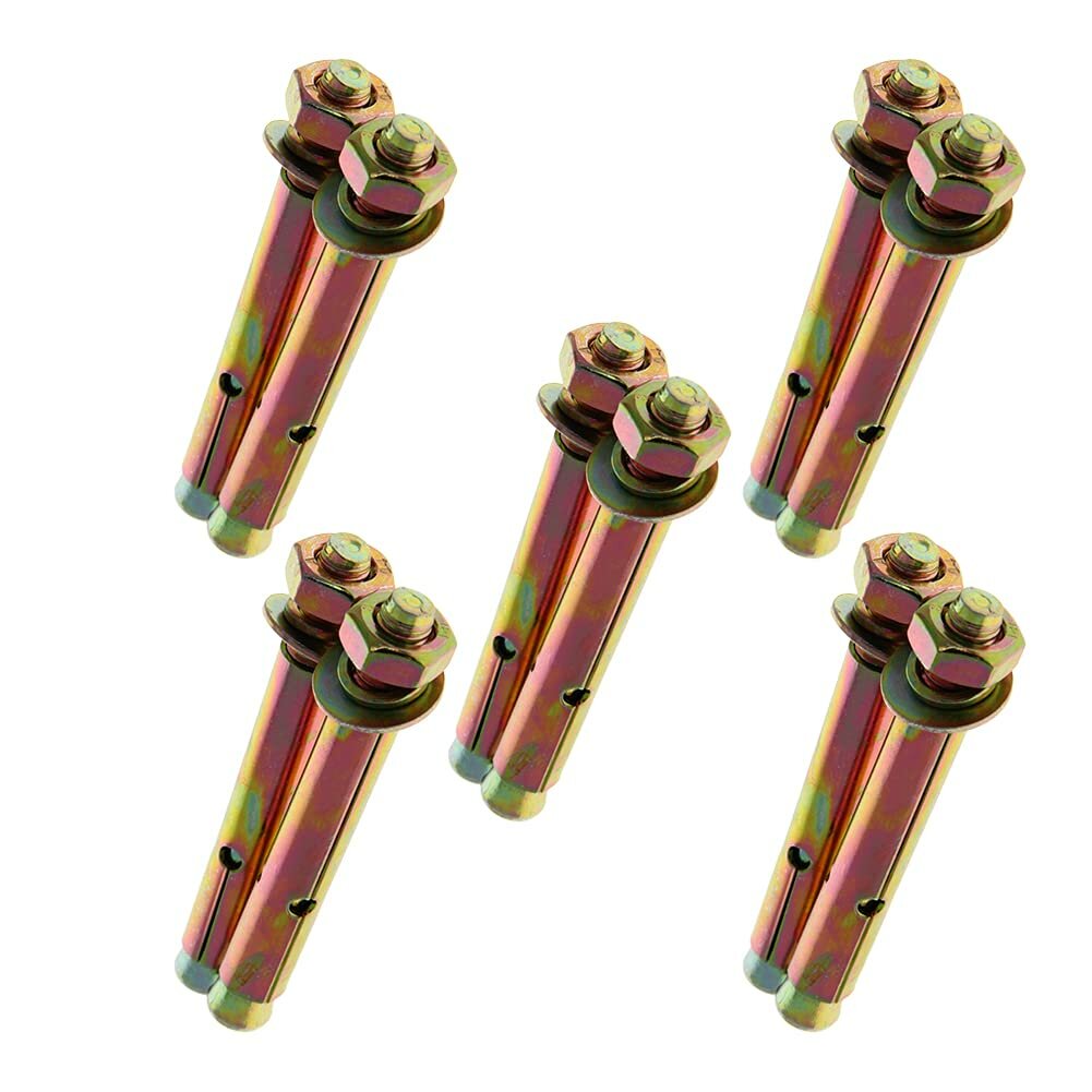 10 шт. M10x100 мм углеродистая сталь оцинкованная шестигранная гайка втулка анкерные расширительные болты крепеж для заб