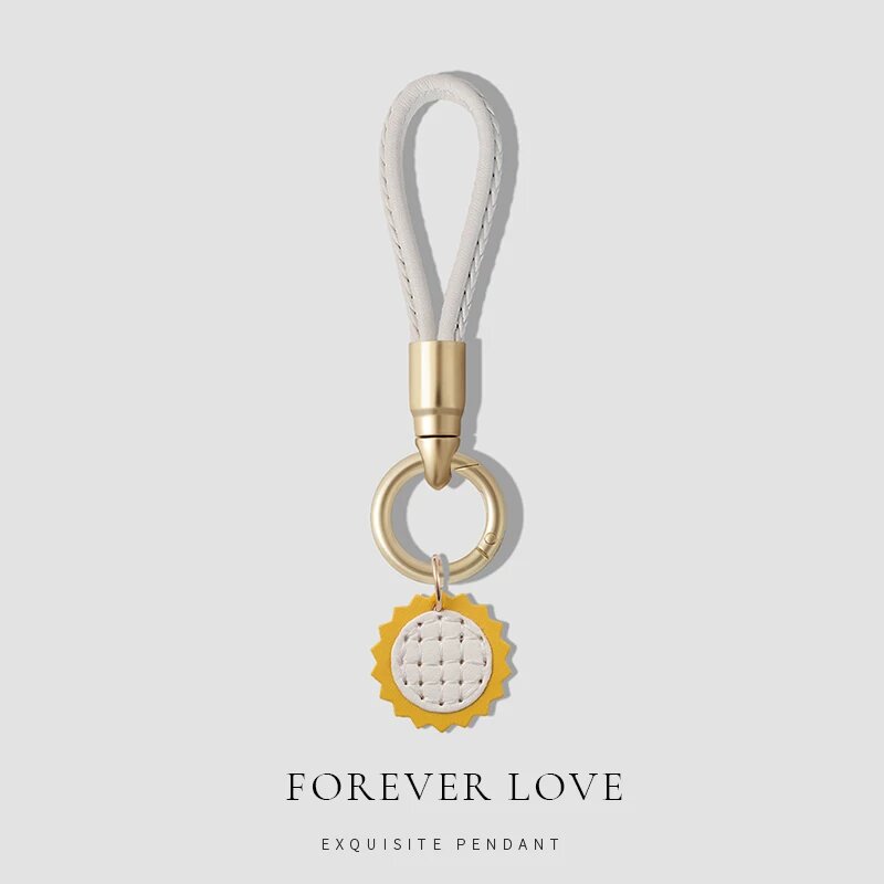 Роскошный ключен в виде пули с белым подсолнухом для мужчин и женщин, простой элегантный аксессуар