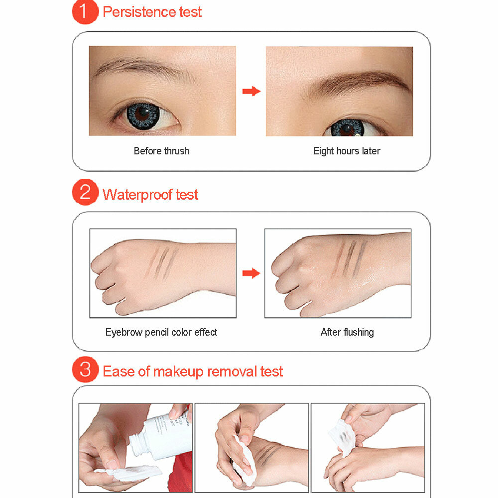 Su Anke SUAKE Radical Four-Way Wild Water Eyebrow Pencil Lastingly Non-staining Waterproof Sweatproof No. 1 light brown, 5g/0.2oz, 115*85*19mm/4.5*3.3*0.7in, 1*Eyebrow Pencil