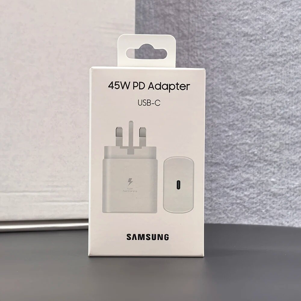 Зарядное Устройство Samsung 45W USB-C Super Fast Charger С Кабелем Type-C 5A Для Galaxy S25 UK White