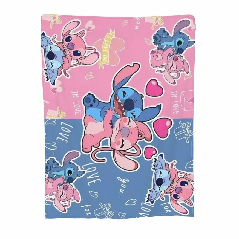 MXEB Плед Lilo and Stitch Пледы Лило и Стич , Фланель, 150 см х 125 см