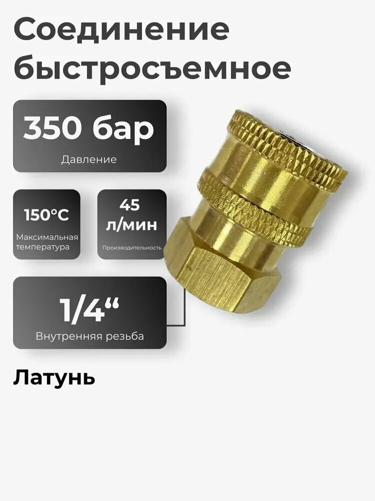 Быстросъемное соединение форсунок и насадки 1/4