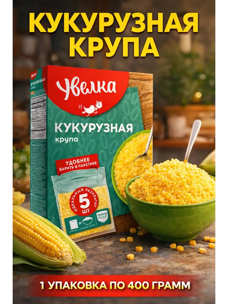 Крупа кукурузная 1 упаковка 400 грамм