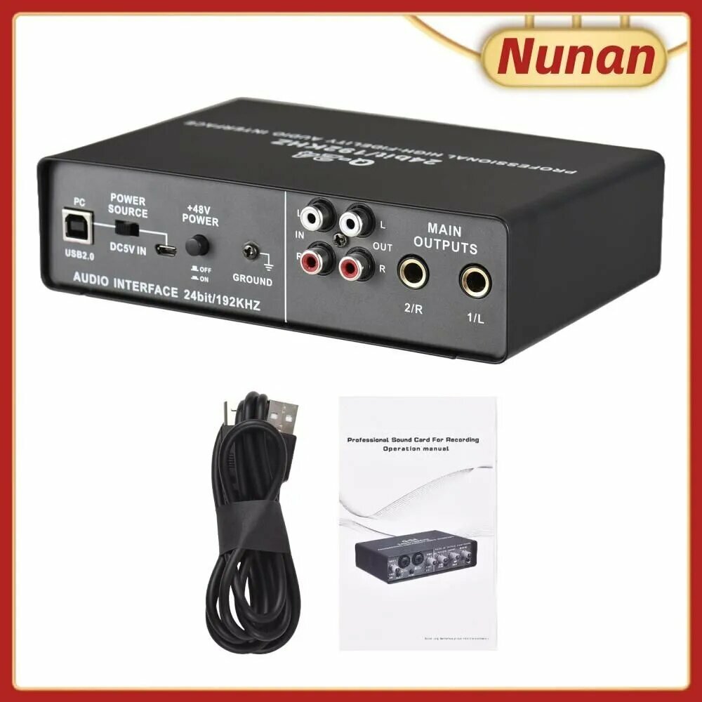 Аудио интерфейс USB, многозначное использование, для студий записи и стриминга