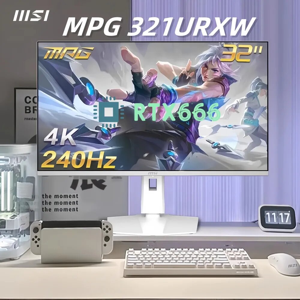 MSI 31.5" Монитор MSI MPG 321URXW 4K,240HZ, QD-OLED, белый