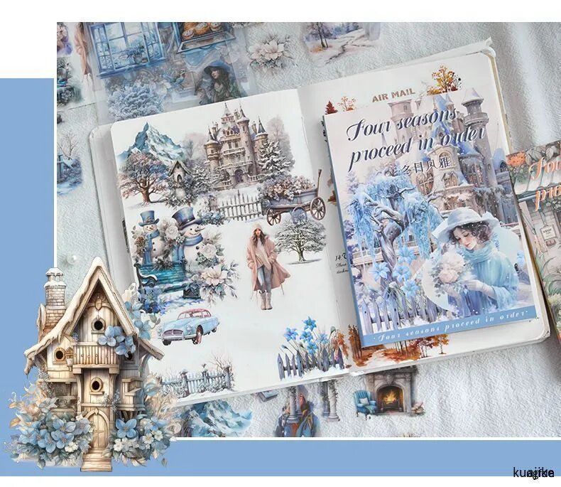 Mr.paper Набор декоративных наклеек Four Seasons "Четыре сезона" "бумага", 4 альбома — фото 1