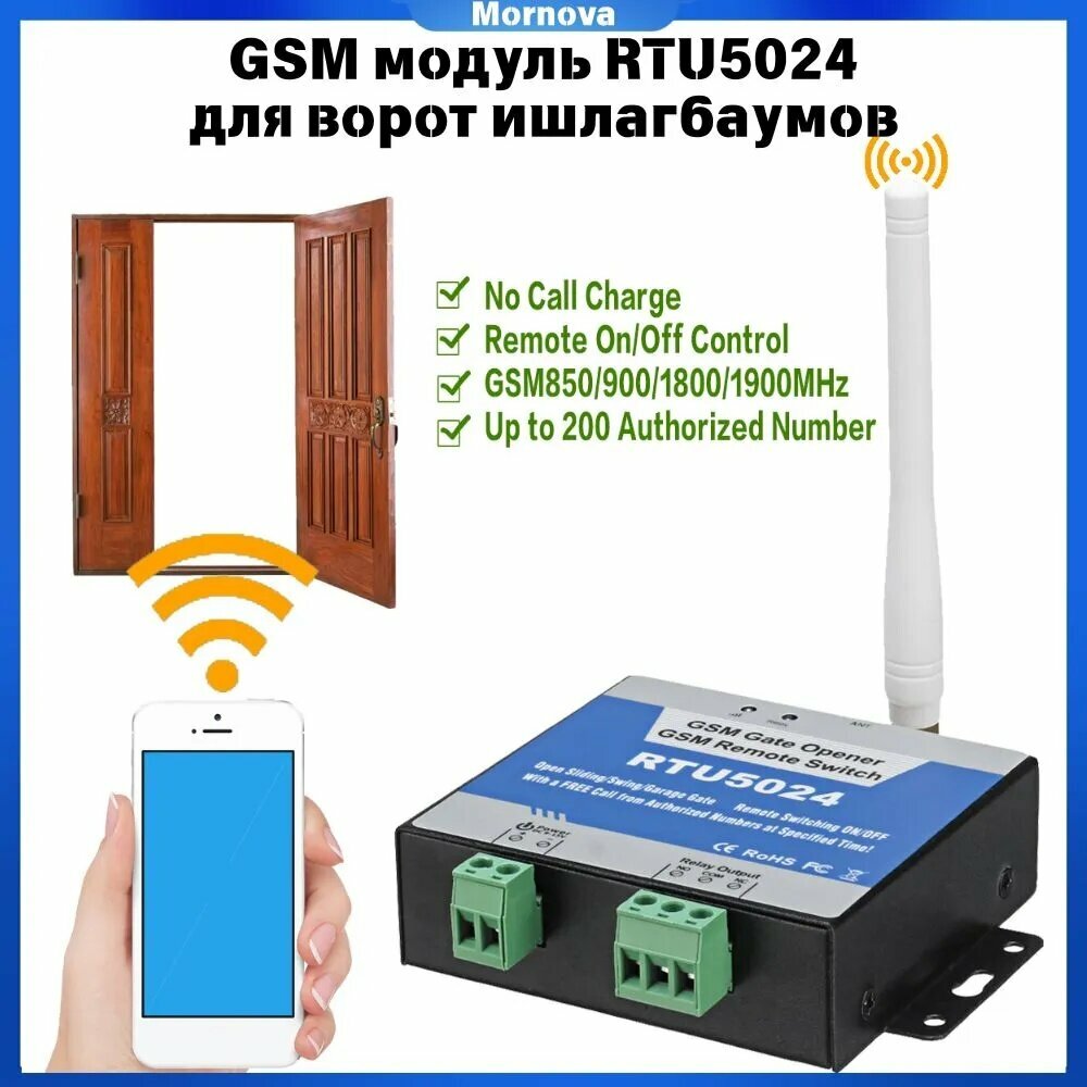 GSM модуль RTU5024 реле контроллер , автоматика для управления шлагбаумом , распашных и откатных ворот