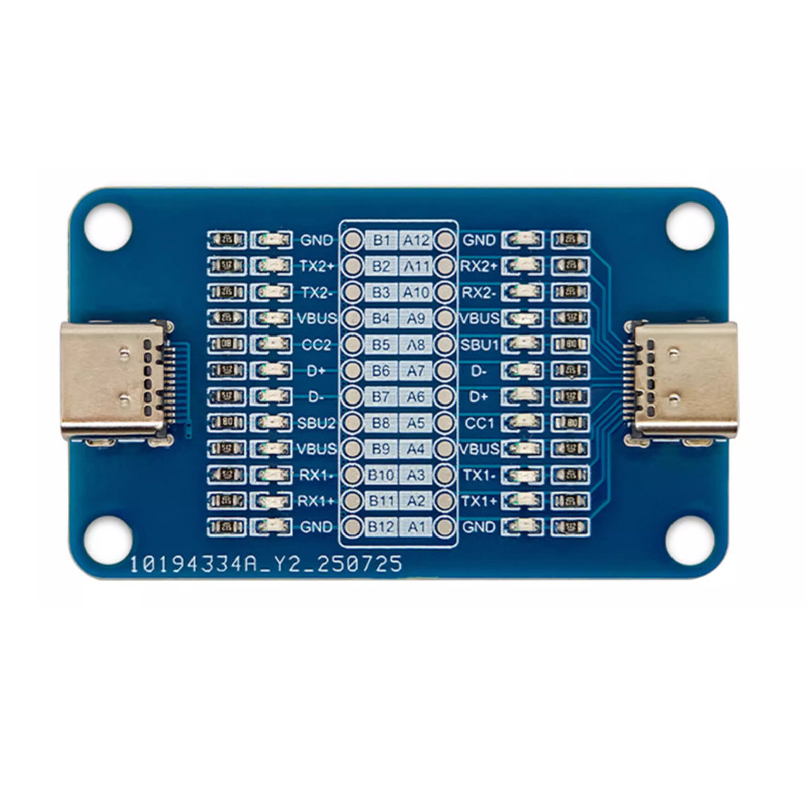 24-контактный тестер кабеля Type C с LED-индикаторами для