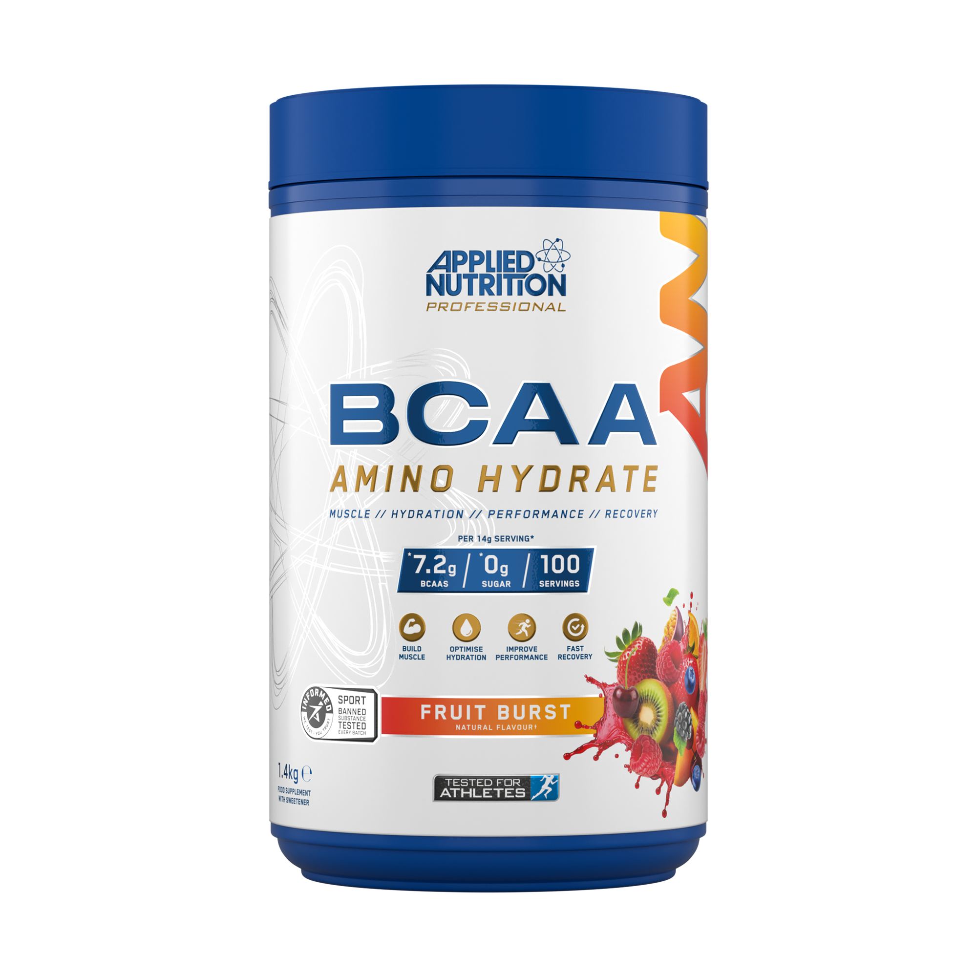 Аминокислоты БЦАА амино-гидрат 1400 гр Фруктовый взрыв /Applied Nutrition BCAA AMINO-HYDRATE