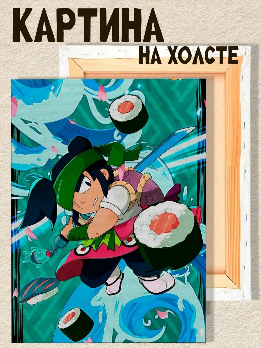 Картина на стену Brawl stars, на подрамнике, 1шт, 25х17 размер.