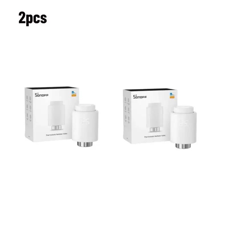 SONOFF Smart TRV Zigbee Термостатическое Радиаторное Крановое Задвижение TRVZB Управление Температурой Домового Отопления поддерживает alexa google ZHA MQTT ewelink-2PCS TRVZB