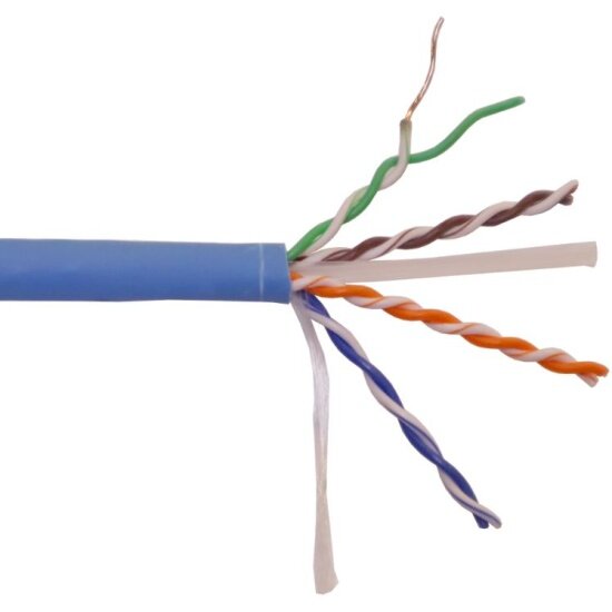 Кабель Lanmaster F/UTP, 4 пары, Кат. 6A, с перегородкой, LSZH, нг(А)-HF, синий, 305 м, LAN-6AFTP-HFLT-BL, LAN-6AFTP-HFLT-BL