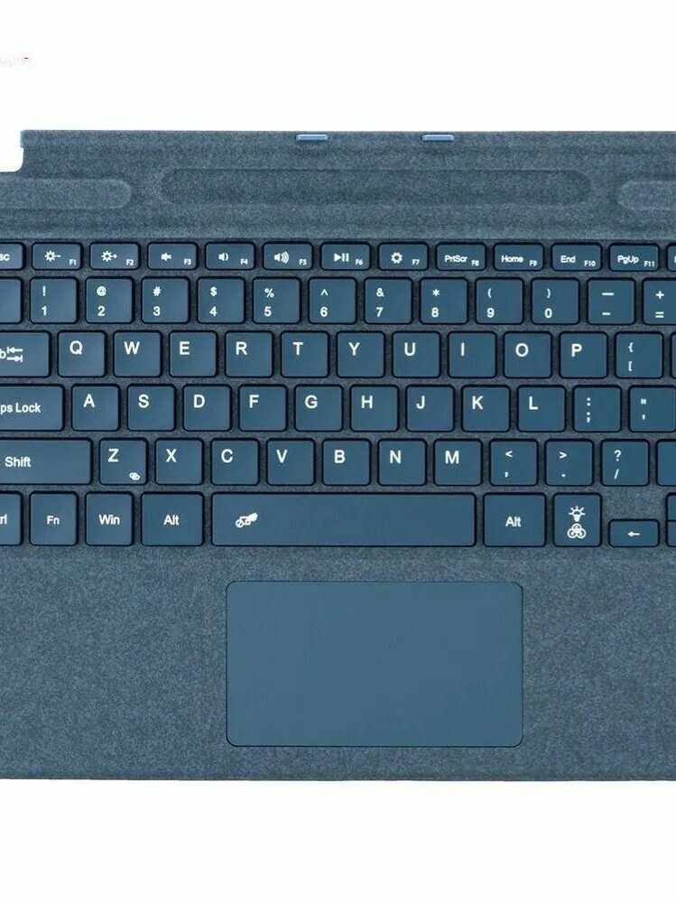 Клавиатура проводная Магнитная клавиатура, совместимая с Bluetooth, для Microsoft Surface Pro 8/9/X/10/11, Английская раскладка, синий