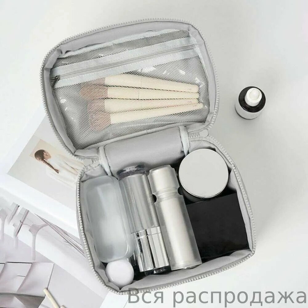 Косметичка , розовый, — фото 1