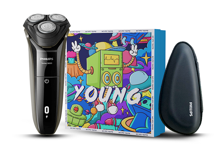 Электробритва мужская Philips S3102, водонепроницаемая, плавающая головка, быстрая зарядка