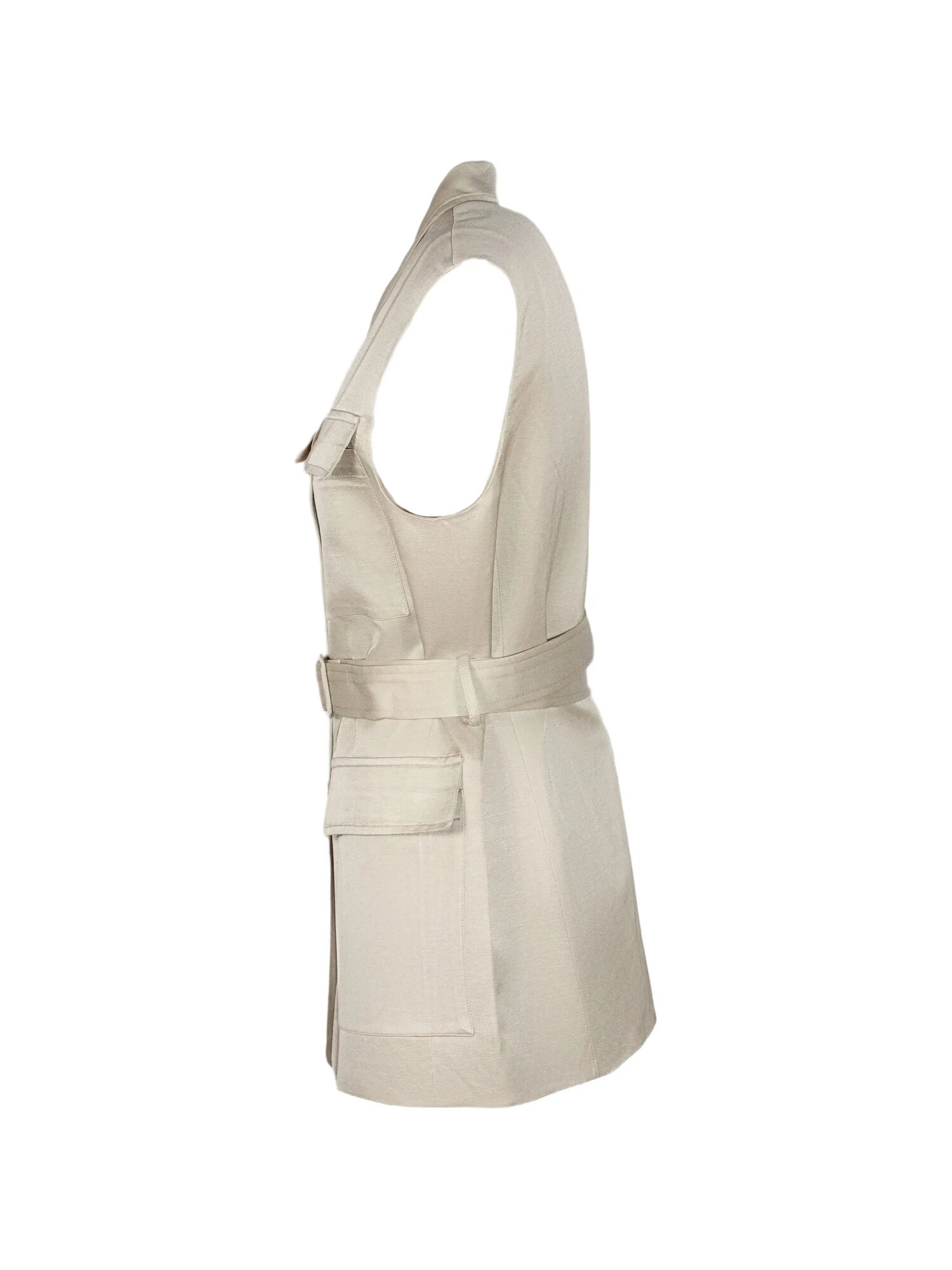 Пальто SEMICOUTURE Belted button-up waistcoat, размер 42, разноцветный — фото 1