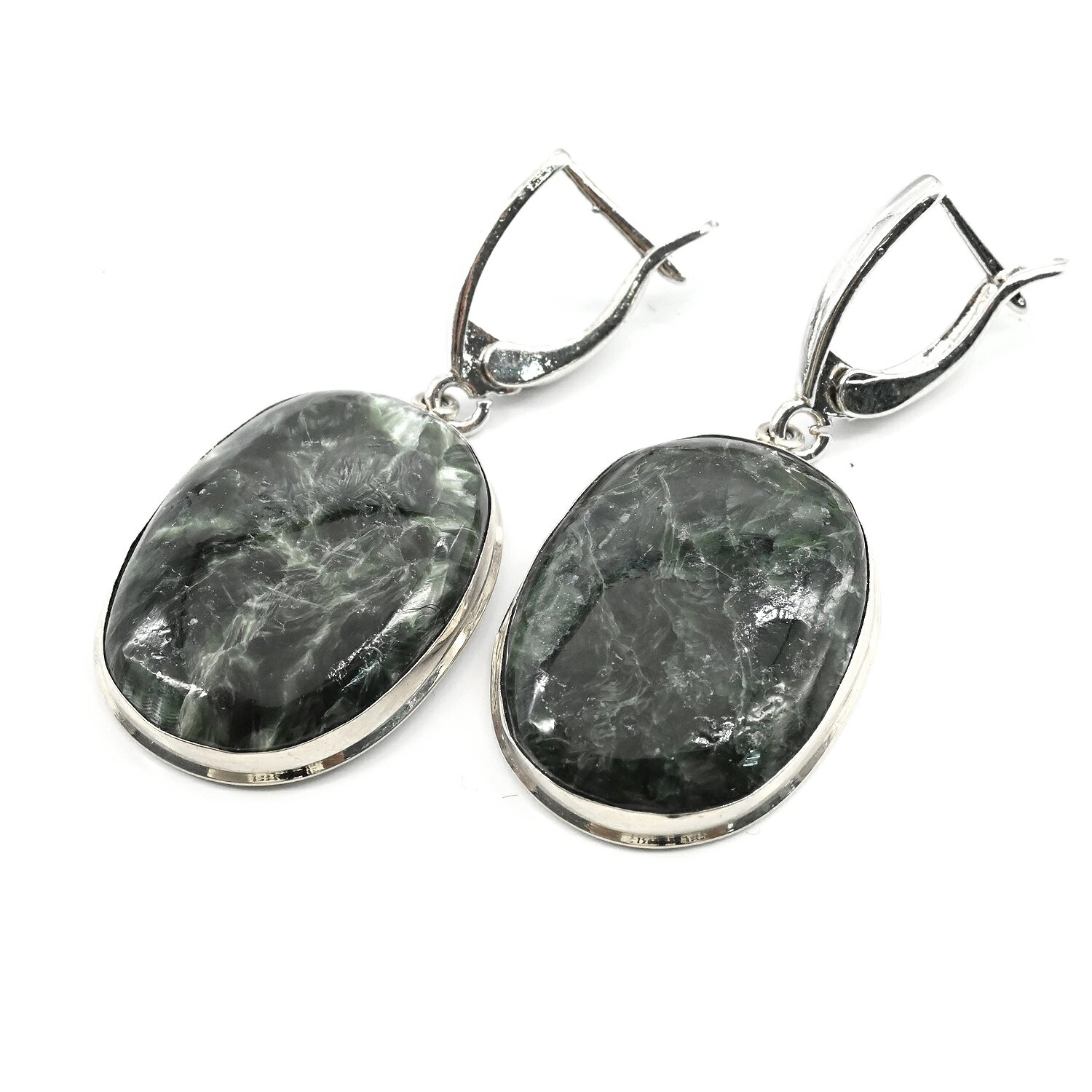 Серьги, серафинит