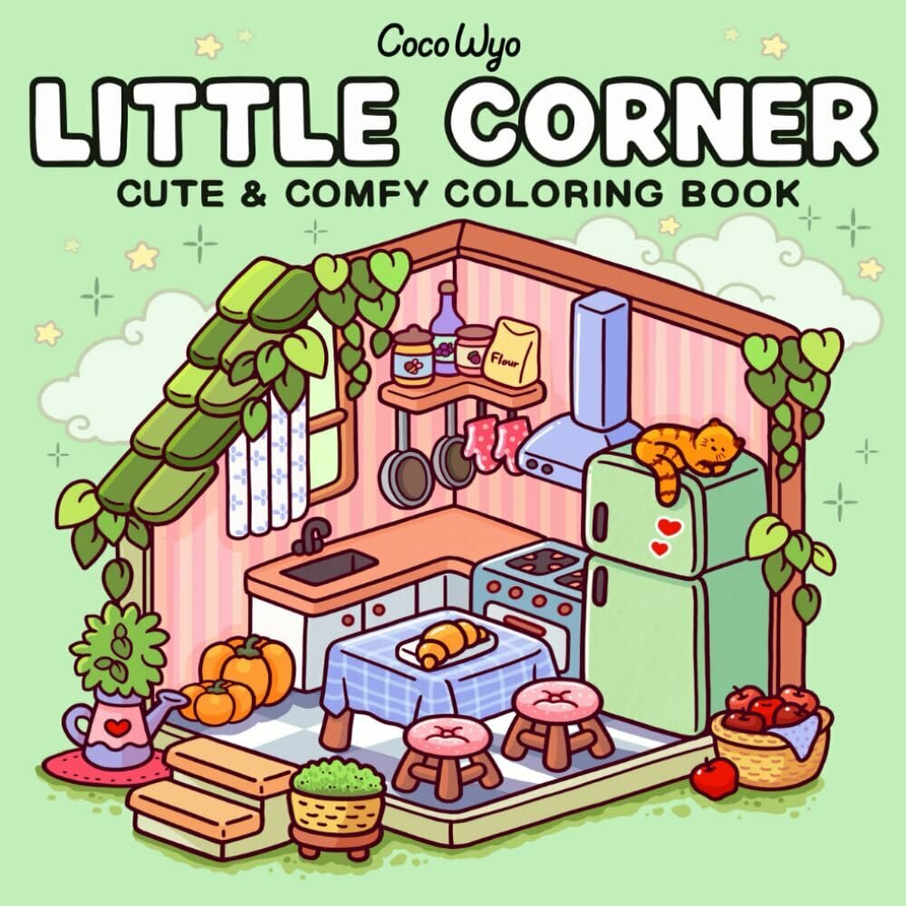 Книга для раскрашивания Little Corner, дизайн для взрослых и подростков, 10 цветов