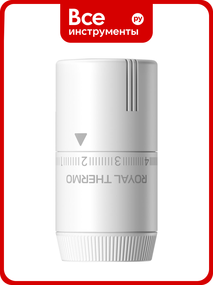 Термоголовка жидкостная ROYAL THERMO Design М30x1,5 (белый) НС-1697762