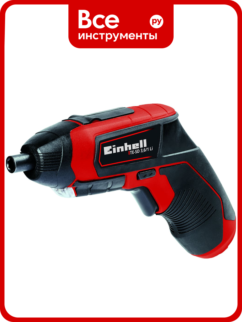 Аккумуляторная отвертка Einhell 3,6 Li 4513501, для профессионалов, с реверсом и подсветкой, щеточный, угловой корпус