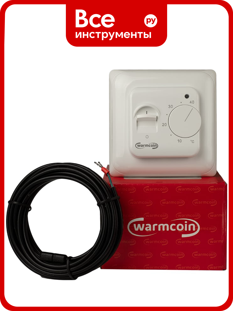 Терморегулятор механический Warmcoin W70 белый Термостат_RTC_70.26_белый для автоматического регулирования