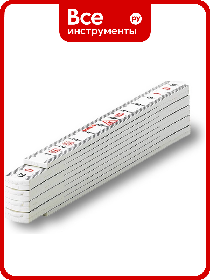 Складной метр (1 м, пластик) SOLA HKM 1/10W 53031301, пластиковая, складная