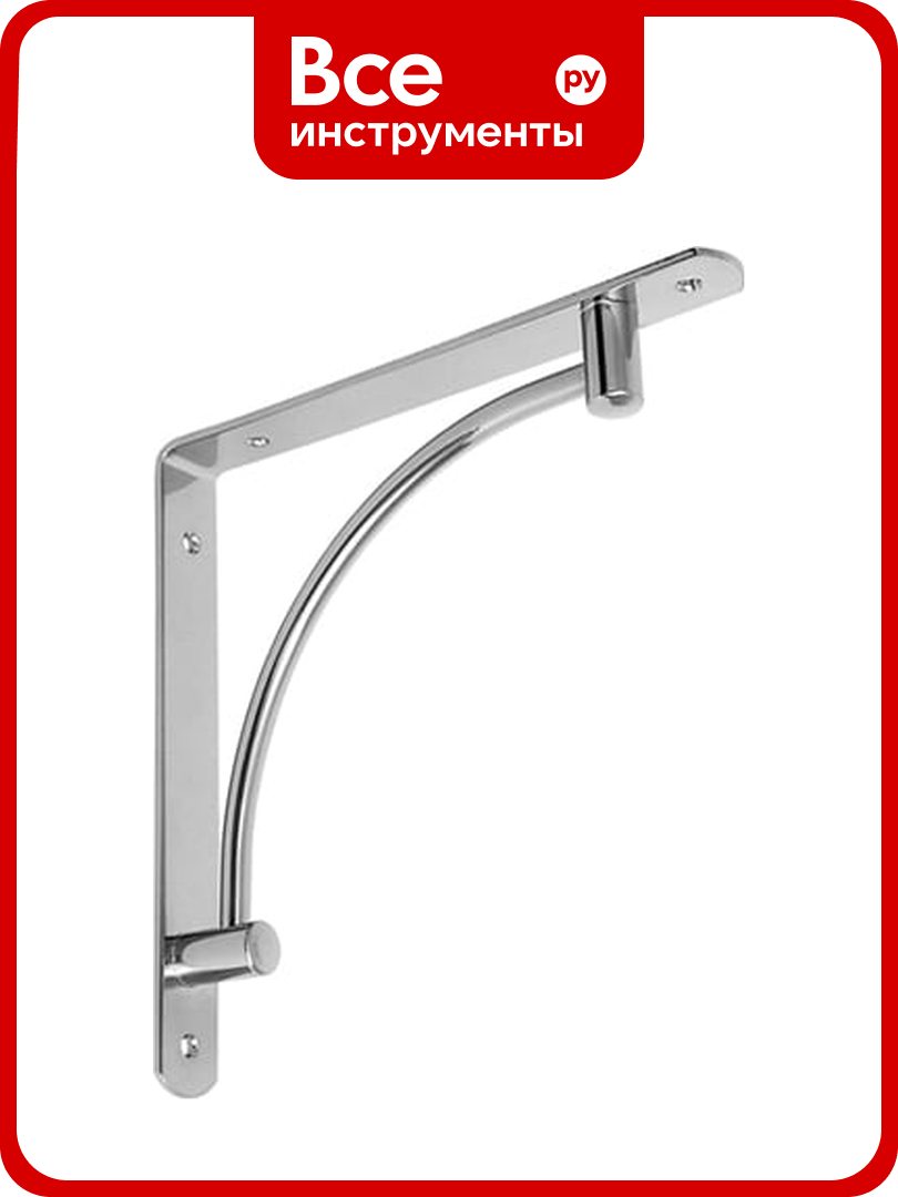 Кронштейн DOMART ARCH 200x200 хром 4660046011086 стальной хромированный, для настенных полок, повышенной нагрузки