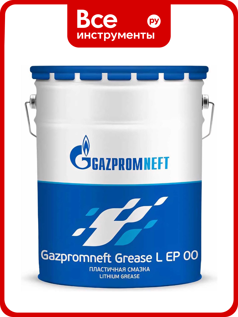 Смазка GAZPROMNEFT Grease L EP 00 литиевая, 5 л/4 кг 2389907070, надежная
