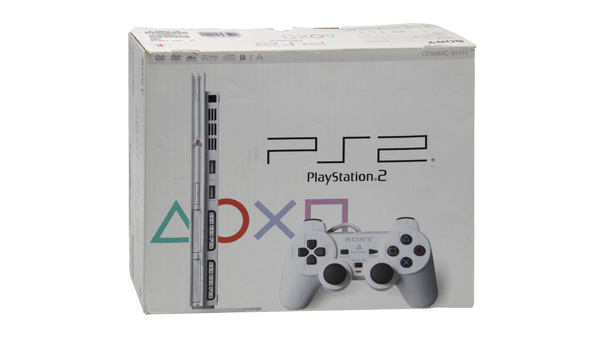 Игровая приставка Sony PlayStation 2 Slim (SCPH 77000) Ceramic White В коробке (Japan ver.)