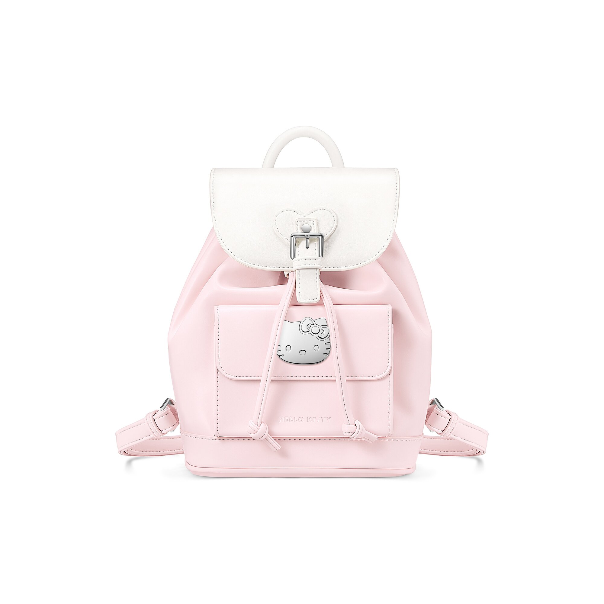 Рюкзак женский Zgo Sanrio Chanel Inspired, средний, персиково-розовый белый перламутрово-серебристый