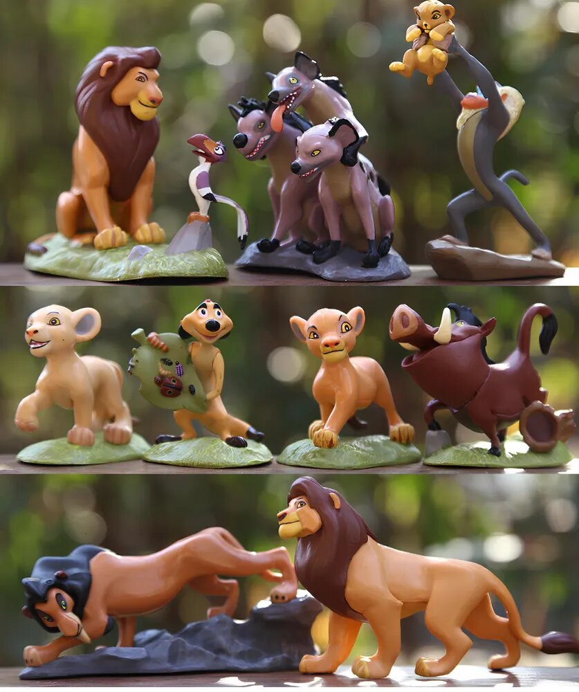 Набор фигурок Король Лев The Lion King, 9 штук Симба Тимон и Пумба, коллекционная статуэтка для декора