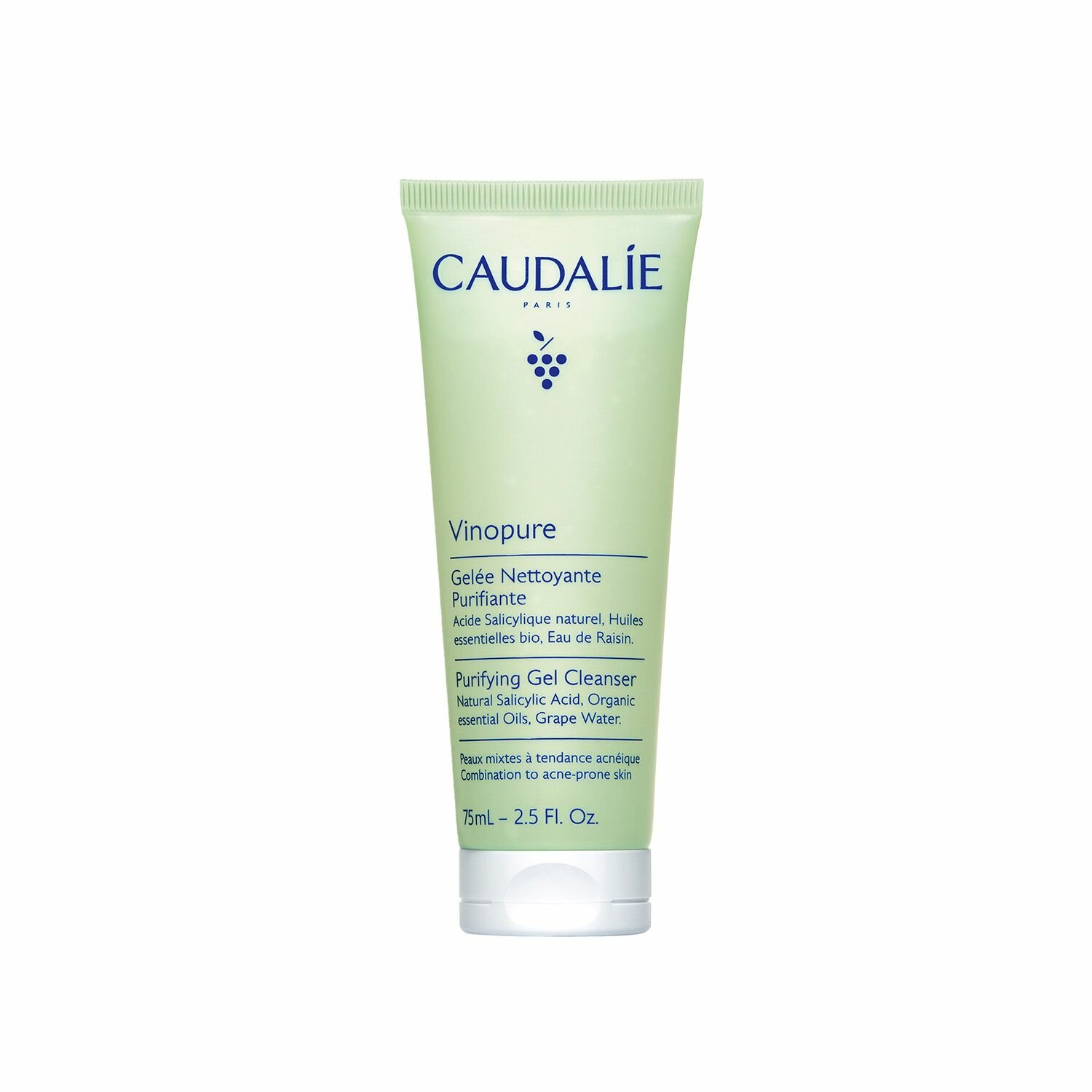 CAUDALIE VINOPURE Очищающий гель для умывания в дорожном формате 75 мл