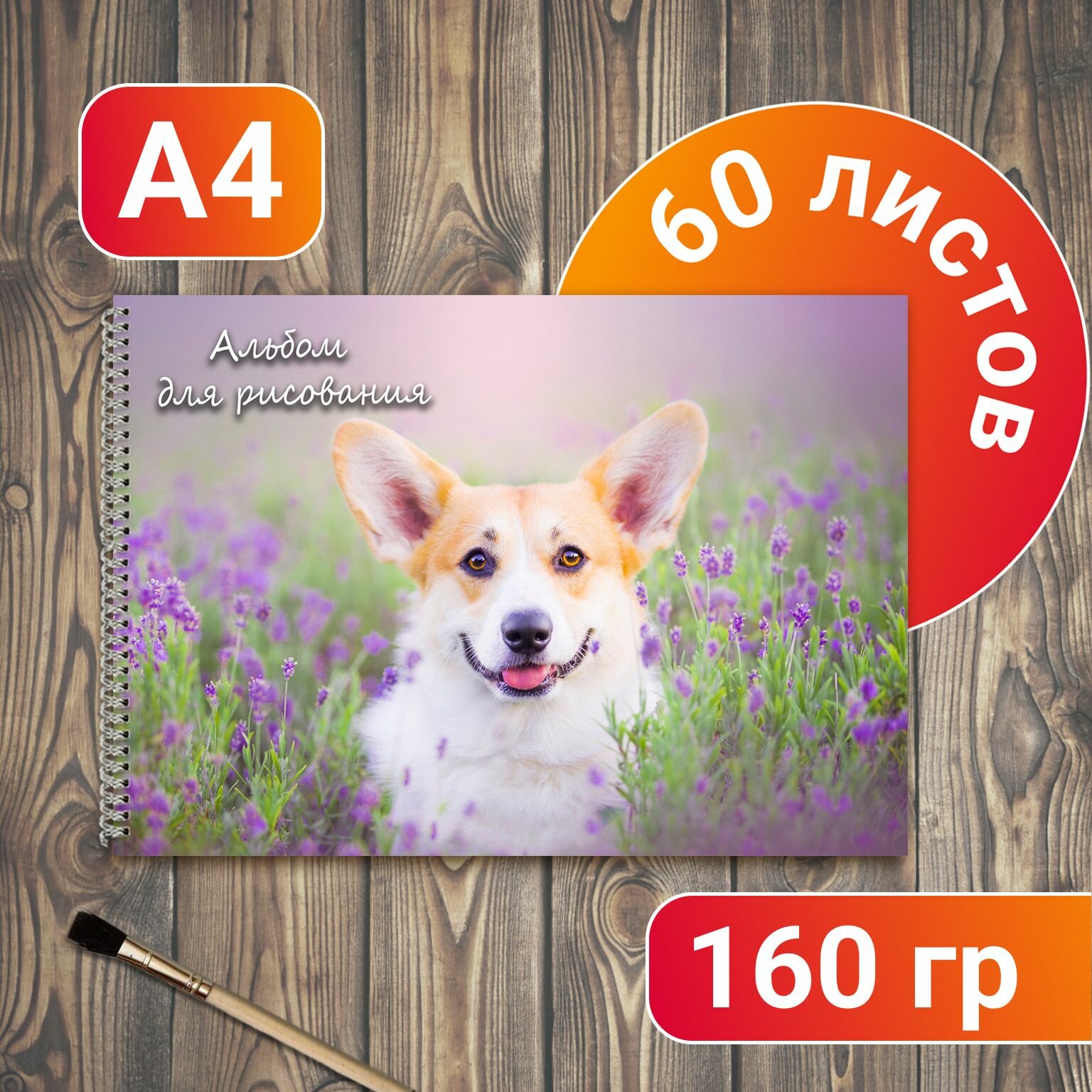 Альбом для рисования Корги