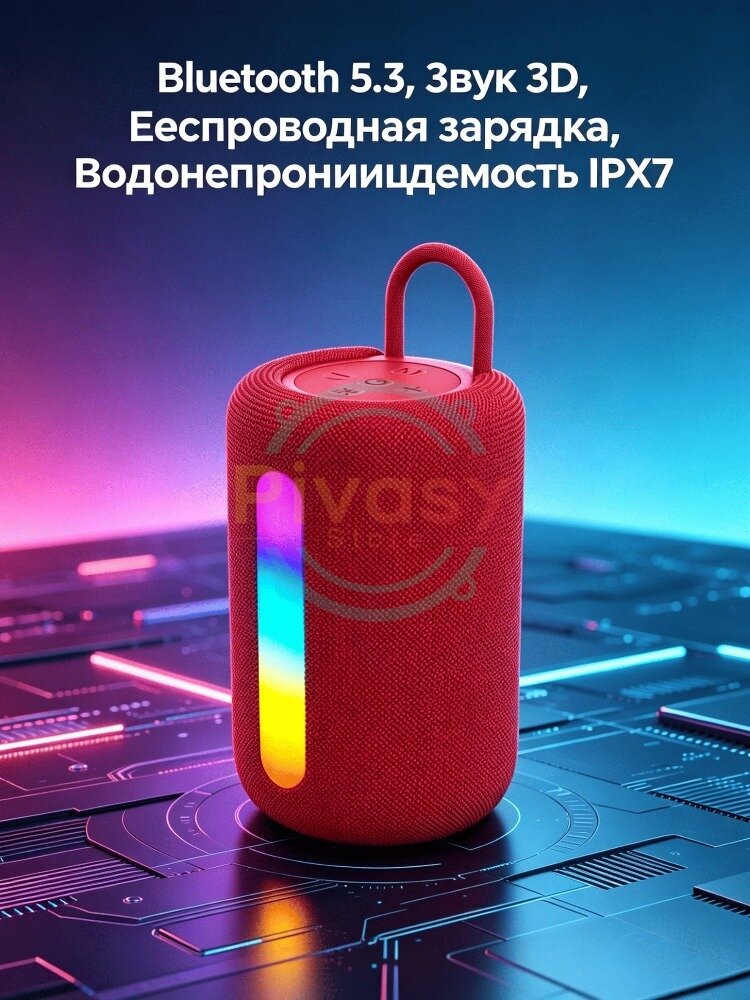 Bluetooth-динамик мощностью 8Вт, RGB-подсветка, 20 Гц-20 кГц для настольного компьютера на открытом воздухе для кемпинга
