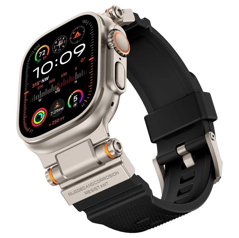 Новый силиконовый ремешок + металлический разъем, подходит для Apple Watch 42 44 45 46 49 мм, подходит для Apple серии 123456789SE10