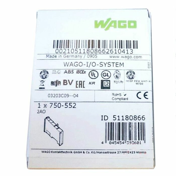 Модуль WAGO 750-552 2-channel analog output module
