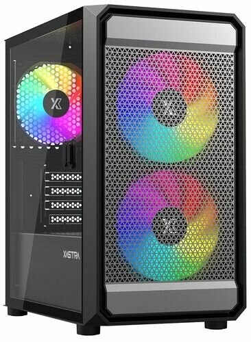 Компьютерный корпус XASTRA A303M 3ARGB (A303M-2FC14A-1FC12A-D) черный - Mini Tower, Micro-ATX, USB 2.0 Type-A, USB 3.2 Gen 1 Type-A