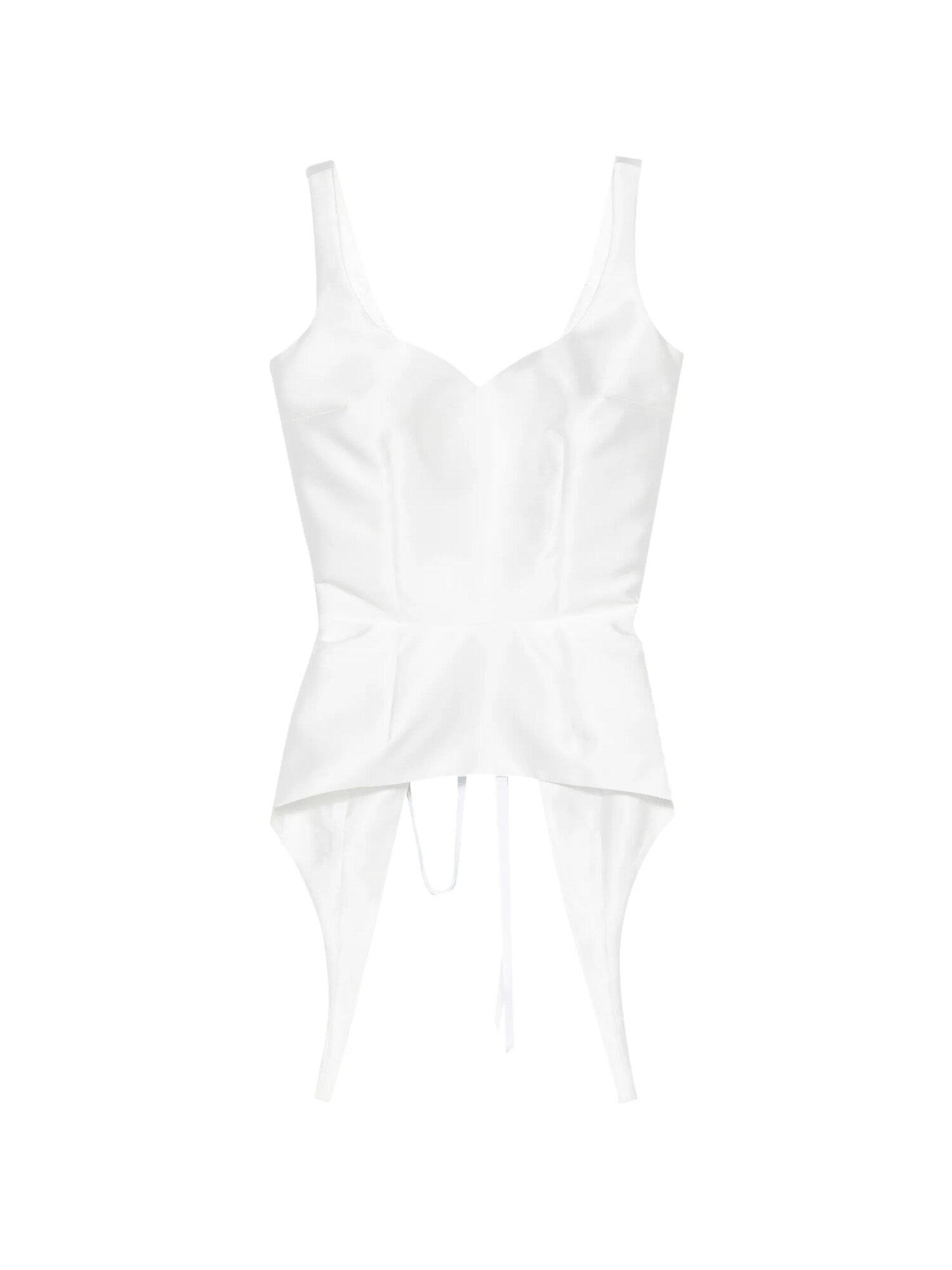 Топ Lace-up asymmetric-hem corset top