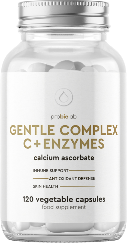 Probiolab Нежный комплекс "Витамин С + энзимы" Gentle Complex C + Enzymes 120 Vcaps 50ml
