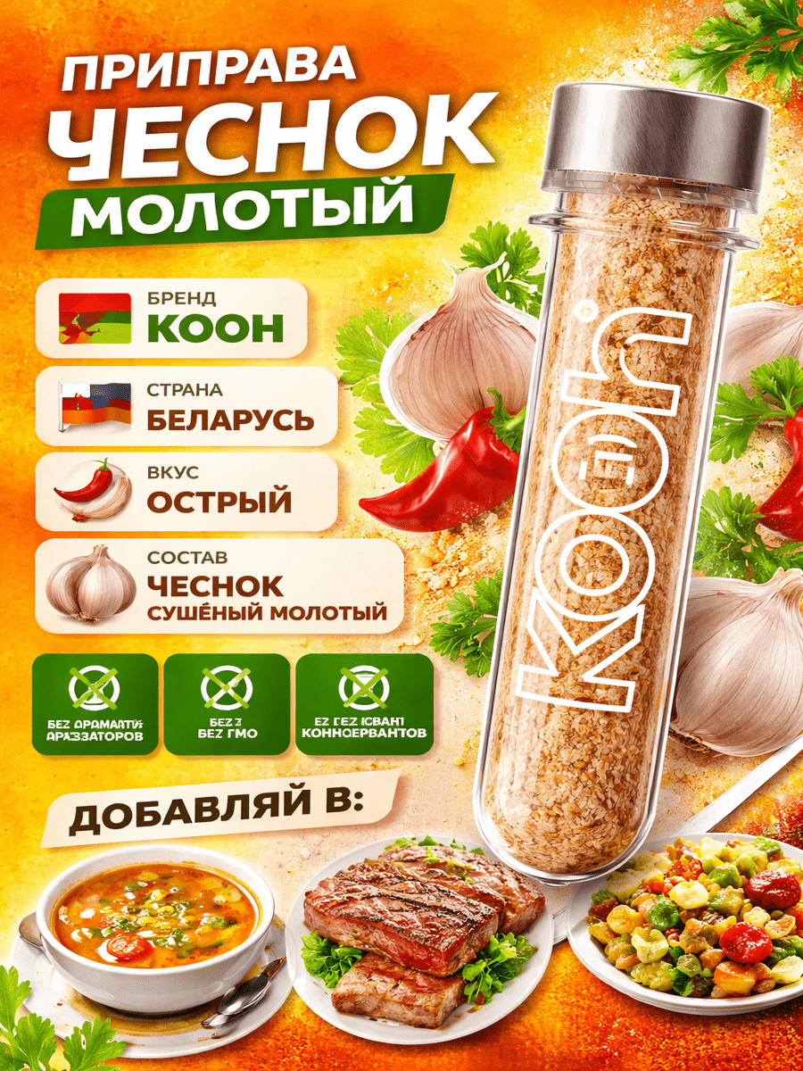 Приправа Kooh чеснок молотый, 22г
