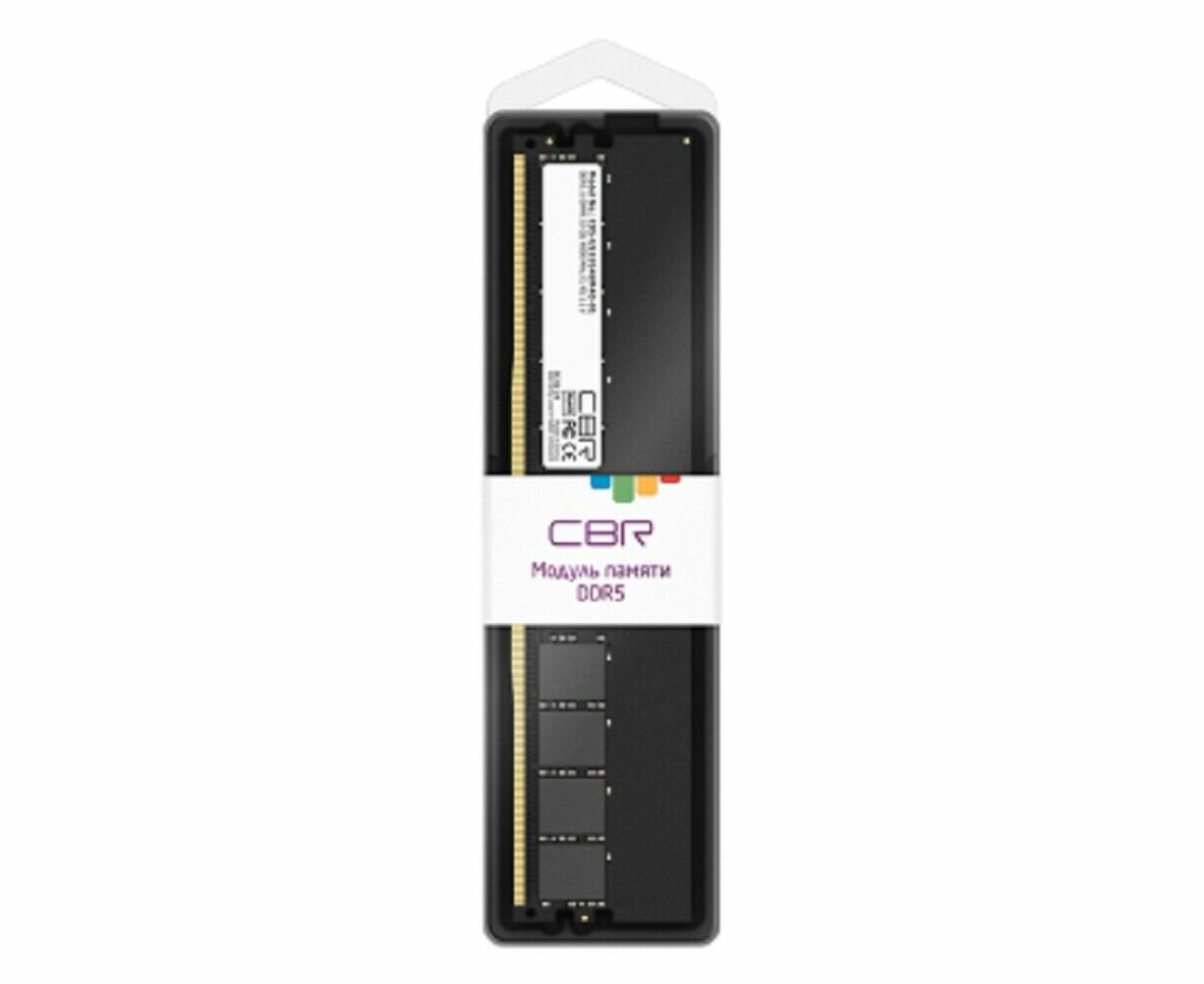 Оперативная память CBR CD5-US08G48M40-01 черный, 8GB, DDR5, DIMM/UDIMM, 4800MHz, 38400 МБ/с