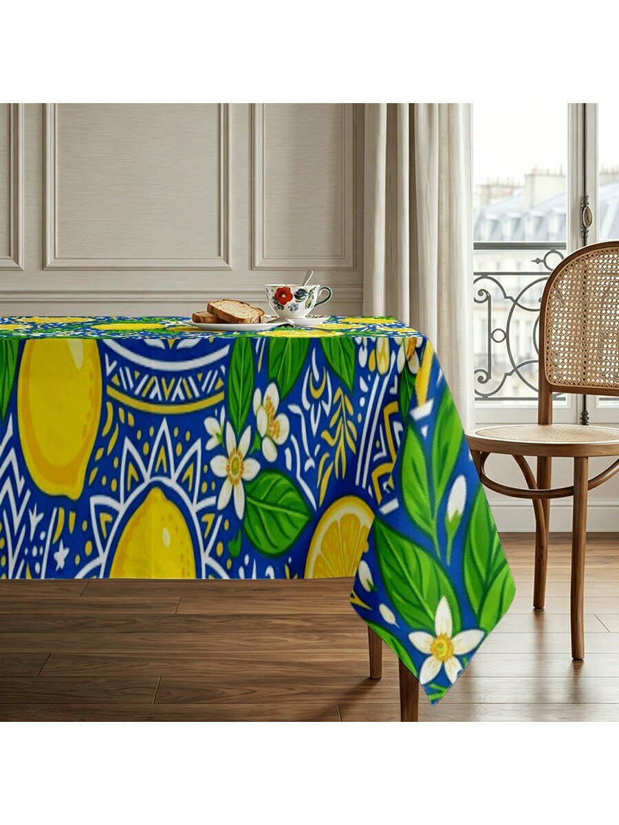 Столовая ткань с лимонами и листьями 140X220CM